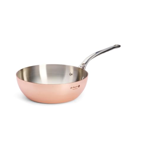 De Buyer Prima Matera Conical Copper Stainless Steel Saute-Pan 9.5-Inch