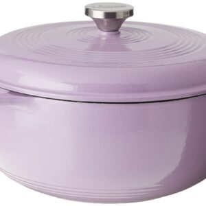 Lodge Enameled Dutch Oven, 6 Qt, Lilac & Enameled Cast Iron and Stoneware Care Kit, 12 oz