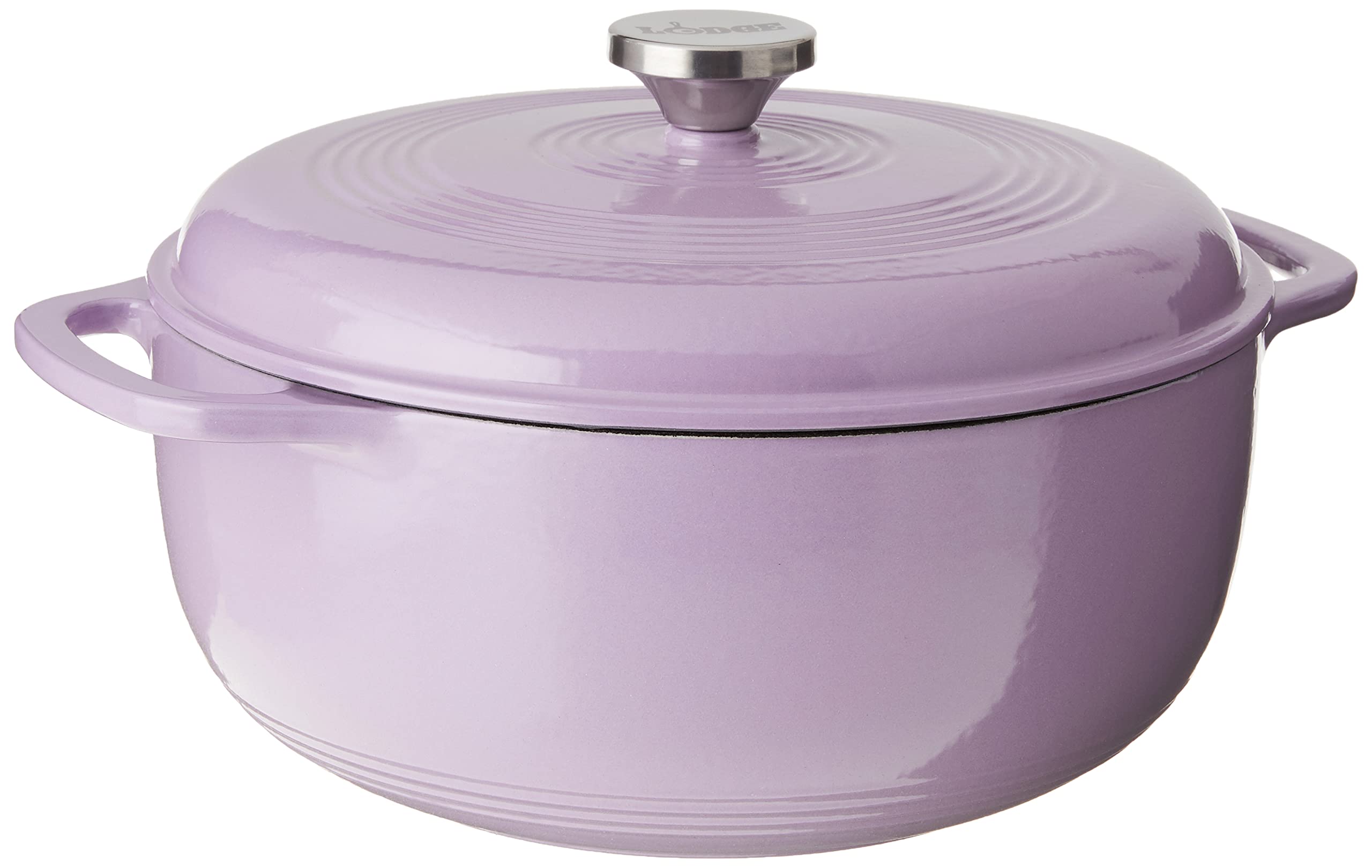 Lodge Enameled Dutch Oven, 6 Qt, Lilac & Enameled Cast Iron and Stoneware Care Kit, 12 oz