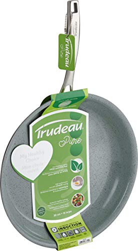 Trudeau Pure Ceramic Frying Pan, 12-Inch, Grey