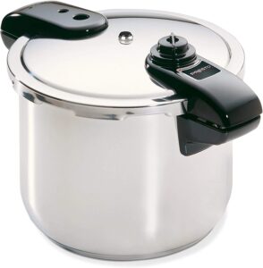 presto 8-quart stainless steel pressure cooker, silver