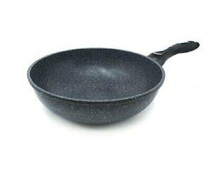 joycook durastone marble wok pan cast aluminum 12" (30 cm)