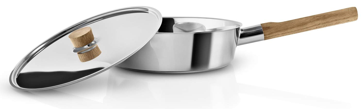 Eva Solo | Nordic Kitchen Suete Pan with Lid | Stainless Steel, Easy Handling & Low Weight | Suitable for all Heat Sources – Including Induction | Easy to Clean