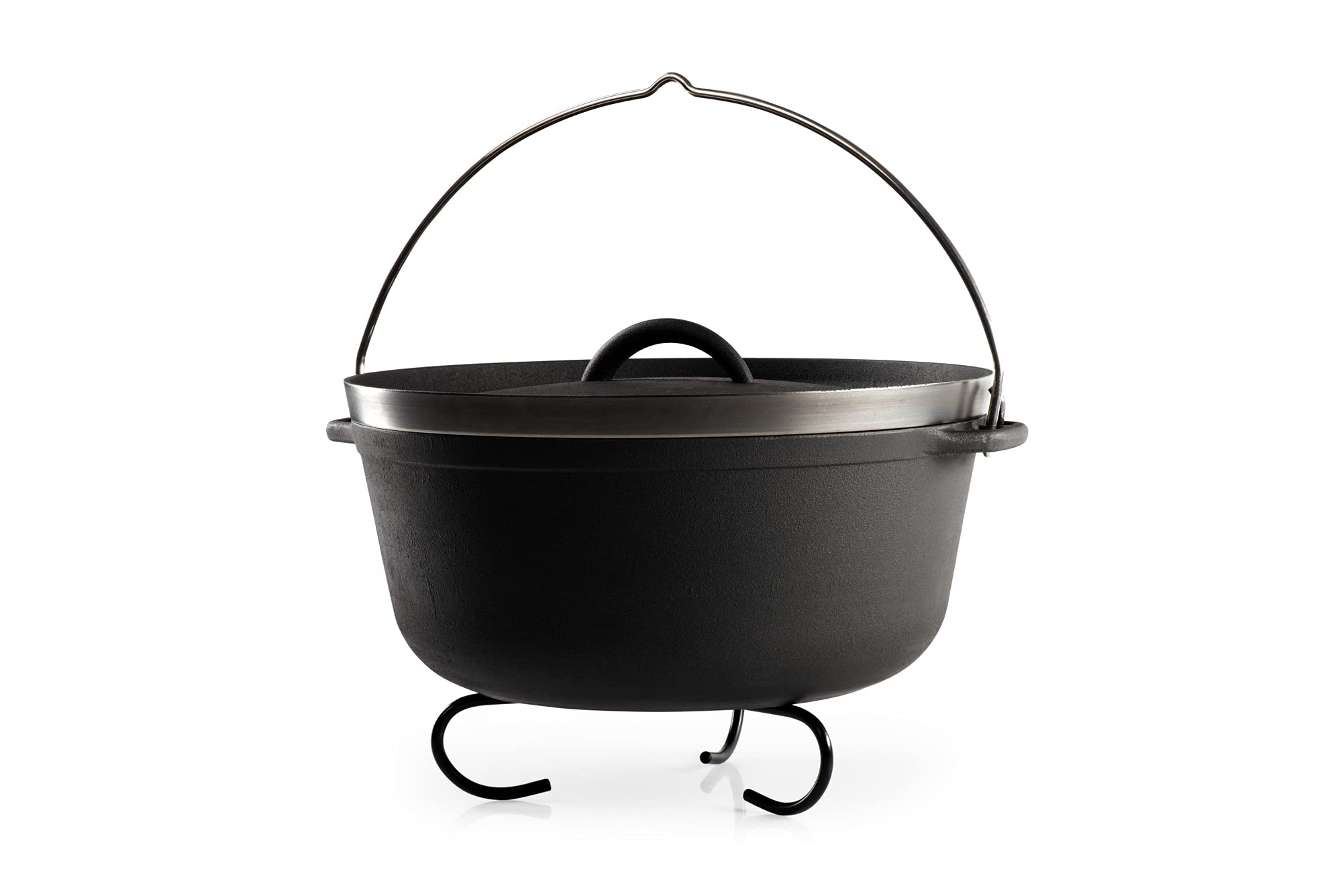 GSI Outdoors Guidecast 7qt Dutch Oven | Cast Iron Dutch Oven for Camping, Cabin and Home Kitchen