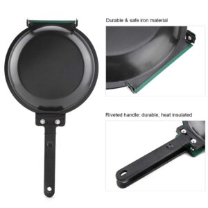 AYNEFY Double sided Frying Pan, Non-stick Premium Iron Ceramic Coating Double Side Flip Pan Pancake Maker Household Kitchen Cookware for Pancakes Omelets French Toast