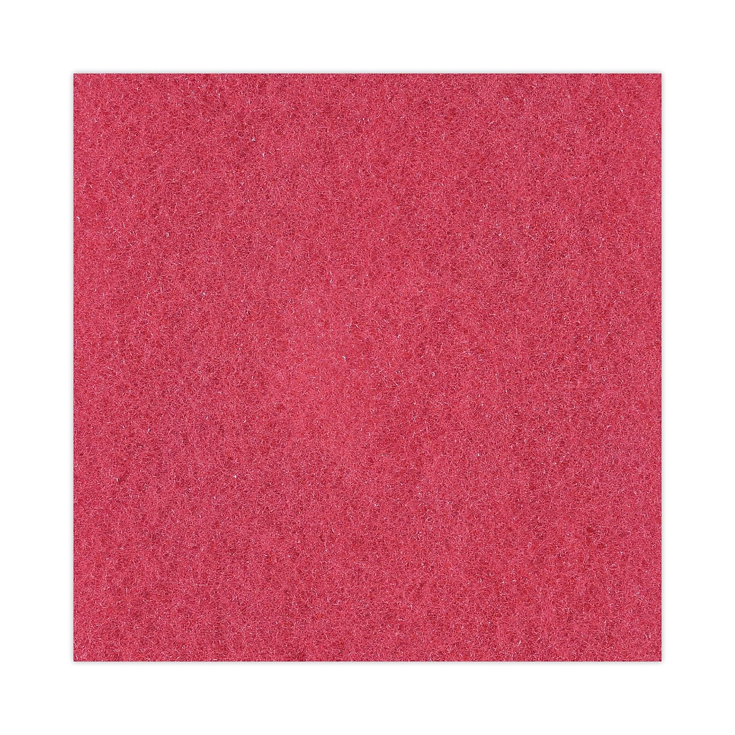 Boardwalk BWK4015RED 15 in. Buffing Floor Pads - Red (5/Carton)