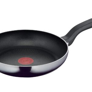 Tefal D52604 Resist Frying Pan 24 cm Safe Titanium Non-Stick Coating Thermo-Signal Temperature Indicator Easy Cleaning Flame Protect Technology Black