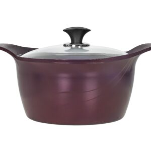 PurpleChef "Jumbo Pot" 7 Quart Nonstick Stock Pot Cookware w/Lid. INDUCTION COMPATIBLE