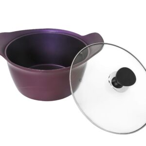 PurpleChef "Jumbo Pot" 7 Quart Nonstick Stock Pot Cookware w/Lid. INDUCTION COMPATIBLE