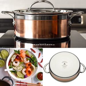 Hestan - CopperBond Collection - 100% Pure Copper Soup Pot, Induction Cooktop Compatible, 3 Quart