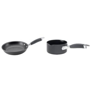 anolon advanced hard anodized nonstick 8 inch skillet, gray, oven safe, non-stick