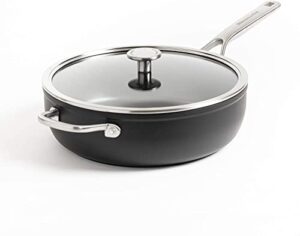 kitchenaid skillet with helper handle and lid, forged hardened aluminium skillet with helper handle - induction, oven & dishwasher safe - 28 cm/4.6l