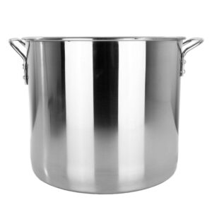 Thaweesuk Shop Stock Pot Stainless Steel 60 QT Steamer Vaporera Tamalera for Tamales (15Gallon) Height 16.5" Diameter 18.5" of Set