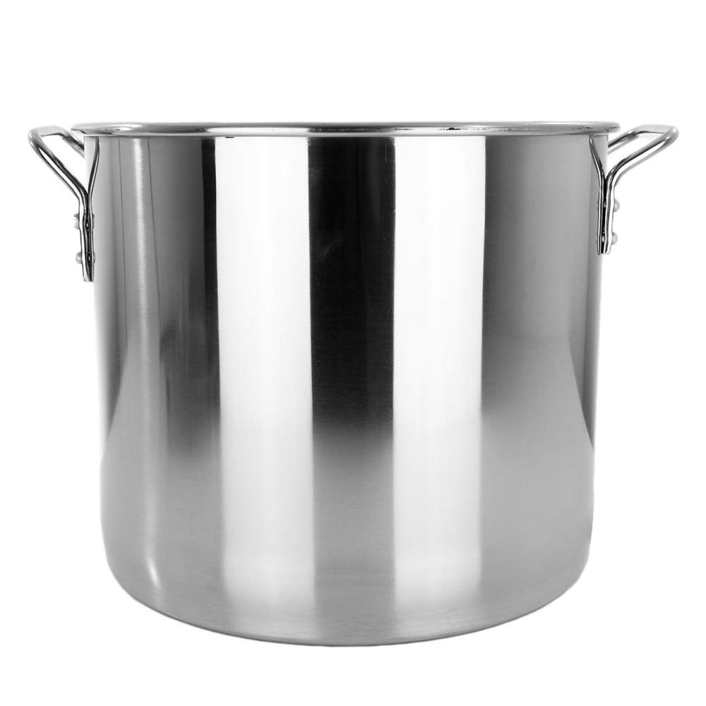 Thaweesuk Shop Stock Pot Stainless Steel 60 QT Steamer Vaporera Tamalera for Tamales (15Gallon) Height 16.5" Diameter 18.5" of Set