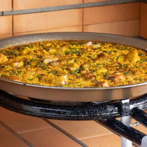 Paella Pan Enamelled Carbon Steel 22 Inches/55cm/up to 16 Servings