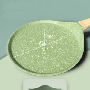 LI-GELISI Double-Sided Non-Stick Nonstick Crepe Pan, Swiss Granite Coating Dosa Pan Pancake Flat Skillet Tawa Griddle PFOA & PTFEs Free Coating (7.1 inch Apple Green)