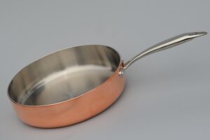 kila chef tri-ply copper bottom saute pan with lid