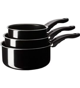 ikea home indoor saucepan set of 3 black