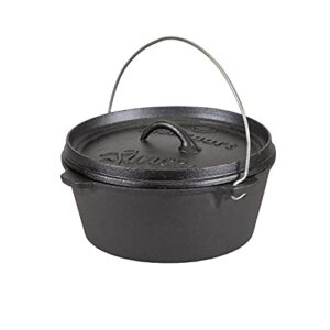 stansport 16023 pre-seasoned cast iron dutch oven - 4 qt - without legs