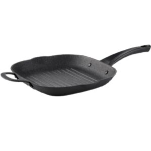 starfrit the rock 060903-004-0000 11" cast iron grill pan, black