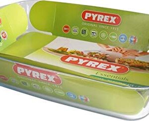 Pyrex Essentials Glass Rectangular Roaster high Resistance 40x27x7 cm