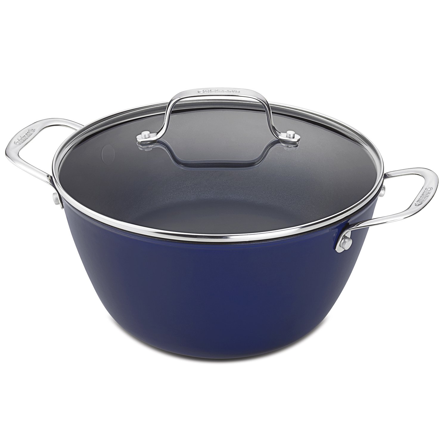 Cuisinart CastLite Non-Stick Cast Iron Dutch Oven with Cover, 5.25-Quart, Blue on Blue