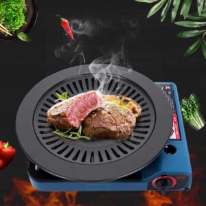 Haofy Master Grill Pan, Korean Traditional BBQ Grill Pan, Stovetop Nonstick Indoor/Outdoor Smokeless Grill Cast Iron Grill Pan