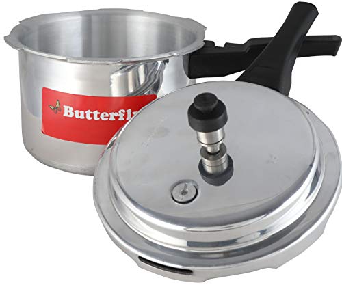 Butterfly Cordial Induction Base Aluminium Pressure Cooker, 3 litres, Silver