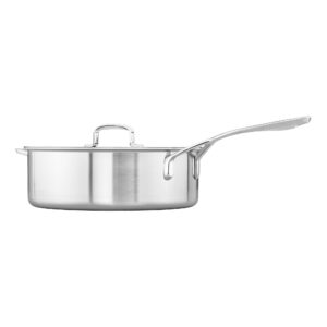 Demeyere 5-Plus Stainless Steel 6.5-qt Saute Pan with Helper Handle