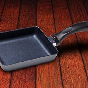 Swiss Diamond Japanese Omelet Pan (Tamagoyaki) 5"x7" HD Nonstick Diamond Coated Aluminum, Dishwasher & Oven Safe Grey