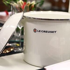 Le Creuset Enamel On Steel Stockpot, 8 quarts, White