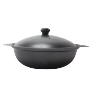 doitool 18cm cast iron casserole dutch oven pot yellow braised chicken rice pot dutch oven cooking pot claypot rice pot