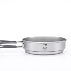 Keith Titanium Ti6012 2-Piece Pot and Pan Cook Set - 1200ml