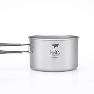 Keith Titanium Ti6012 2-Piece Pot and Pan Cook Set - 1200ml