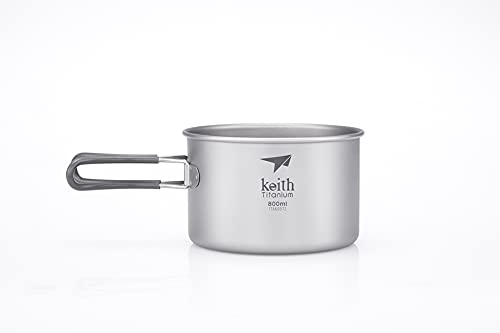 Keith Titanium Ti6012 2-Piece Pot and Pan Cook Set - 1200ml