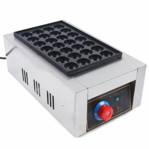 fetcoi 28 pcs commercial takoyaki maker, takoyaki machine takoyaki pan fish ball aebleskiver pan, non-stick material fish ball grill for shopping malls