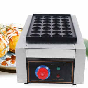 Fetcoi 28 pcs Commercial Takoyaki Maker, Takoyaki Machine Takoyaki Pan Fish Ball Aebleskiver Pan, Non-stick Material Fish Ball Grill for Shopping Malls