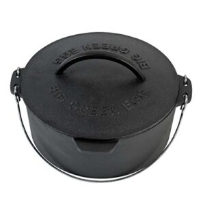 big green egg cast iron dutch oven with lid 5.5qt - m, l, xl, xxl, 2xl