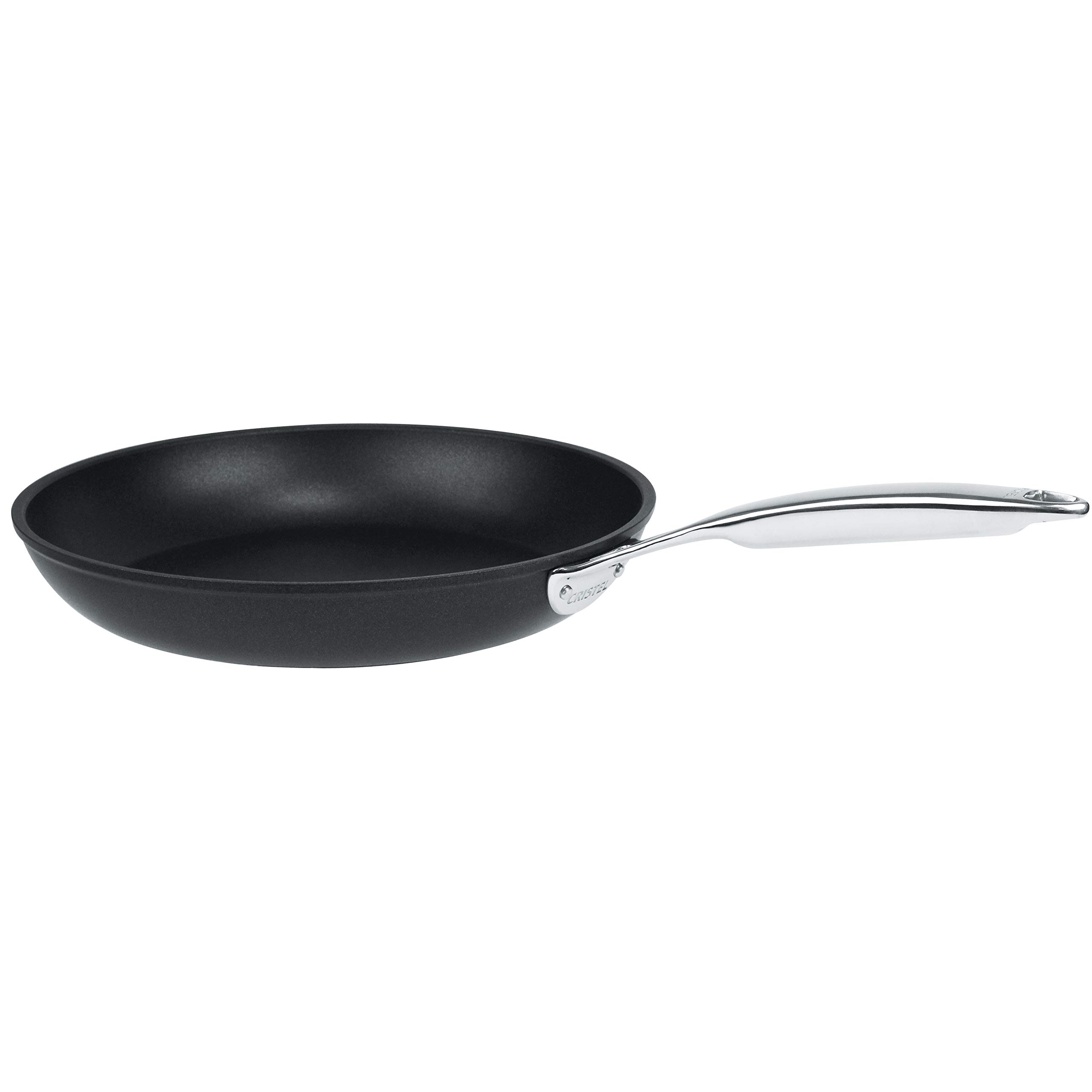 Cristel®, Exceliss+® Non-Stick coating Fryingpan with anodized aluminum, 3-Ply construction, Brushed Finish, Dishwasher oven safe, all hobs + induction, Castel'Pro® Ultralu® collection,12".