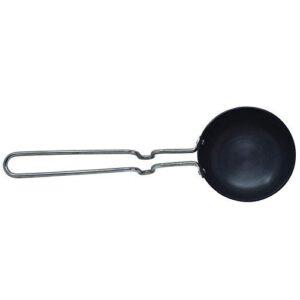 Tanish Trading Aluminium Mini Tadka Pan/Frying Pan with Handle, 2.5 mm Thickness, Black