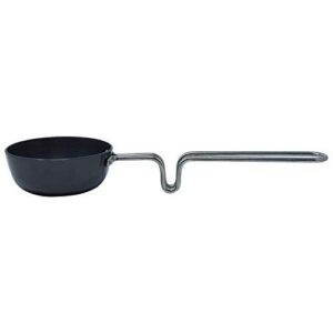 Tanish Trading Aluminium Mini Tadka Pan/Frying Pan with Handle, 2.5 mm Thickness, Black