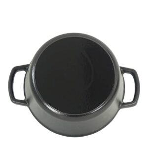 Kela Calido Round Casserole Dish 4 Litres Cast Iron Black