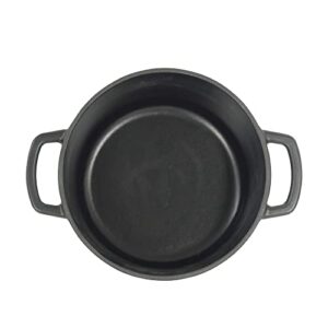 Kela Calido Round Casserole Dish 4 Litres Cast Iron Black