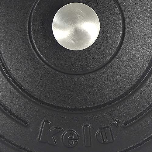 Kela Calido Round Casserole Dish 4 Litres Cast Iron Black