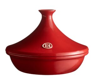 emile henry made in france flame tagine, 3.7 quart, burgundy