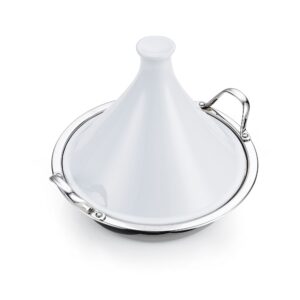 Cooks Standard Multi-Ply Clad Stainless Steel Tagine with 2 Handle and Extra Glass Lid, 4.5-Quart