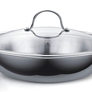 Cooks Standard Multi-Ply Clad Stainless Steel Tagine with 2 Handle and Extra Glass Lid, 4.5-Quart