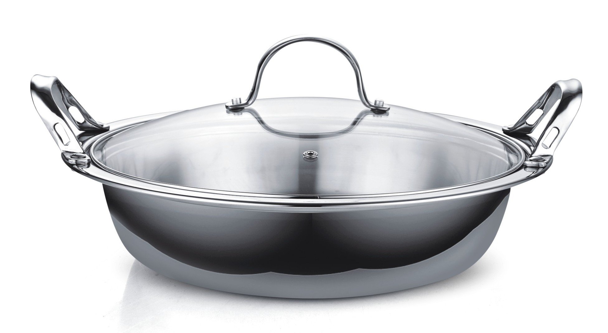 Cooks Standard Multi-Ply Clad Stainless Steel Tagine with 2 Handle and Extra Glass Lid, 4.5-Quart