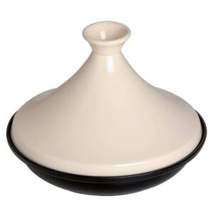 staub cast iron 0.5-qt tajine - cream, made in france