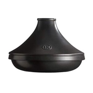 emile henry delight 4.0 quart ceramic tagine, slate with slate lid